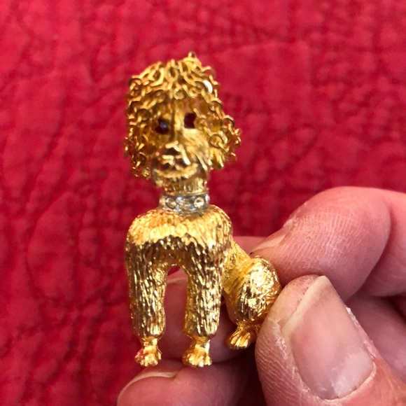 Jewelry | Vintage Gold Poodle Pin | Poshmark